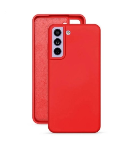 Чехол Samsung S21 Plus SILICONE COVER красный