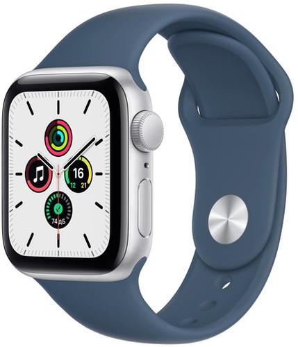 Смарт-часы Apple Watch SE GPS, 40mm Silver with Abyss Blue Sport Band