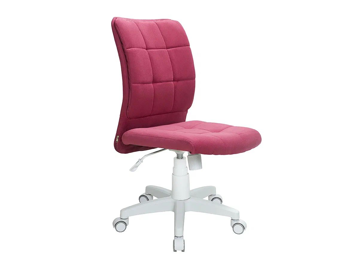 Детское компьютерное кресло Кресловъ КР-555, белый пластик, розовое