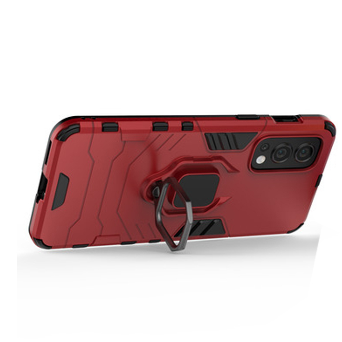 Противоударный чехол с кольцом Panther Case для OnePlus Nord 2 5G (красный)