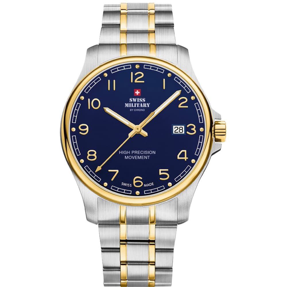 Наручные часы мужские Swiss Military by Chrono SM30200.21 золотистые/серебристые