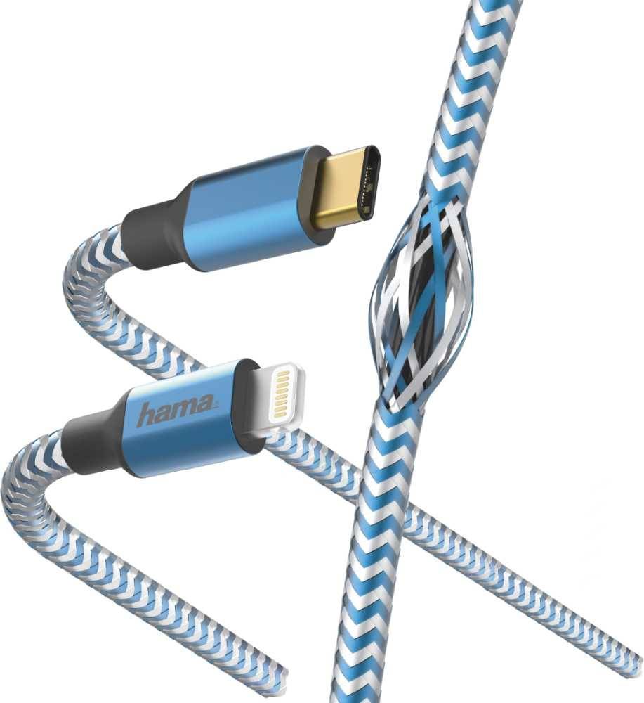 Кабель Hama 1,5 м Lightning USB Type-C Blue (00183311)