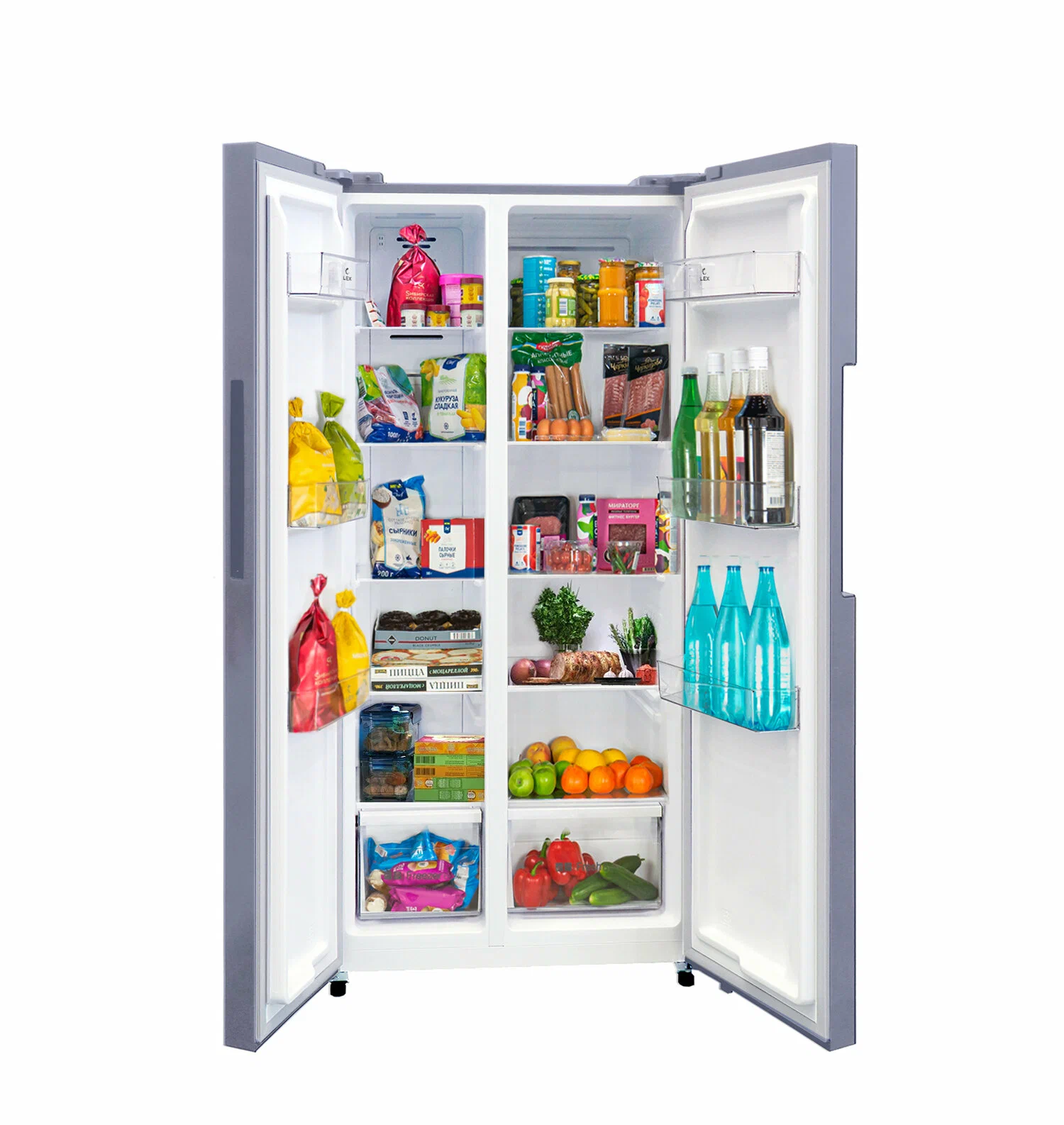 Холодильник (Side-by-Side) LEX LSB520SLGID серебристый