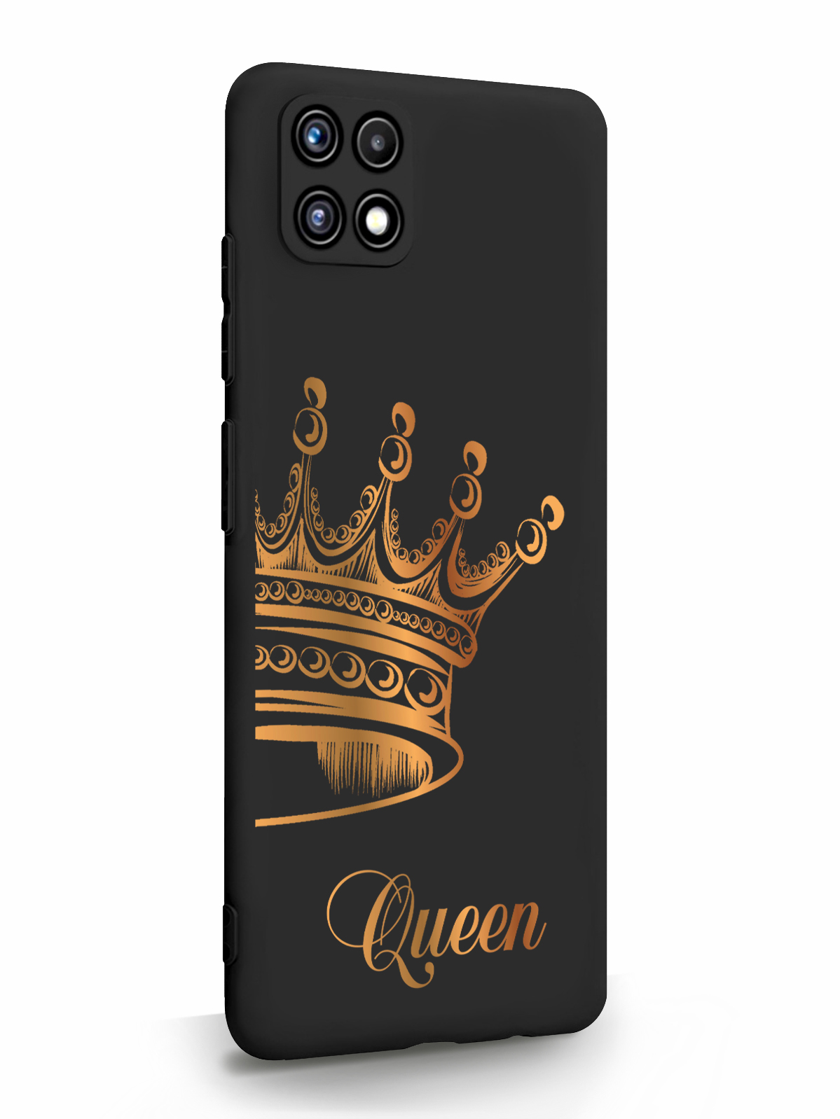 Чехол MustHaveCase для Samsung A22s Парный чехол корона Queen черный
