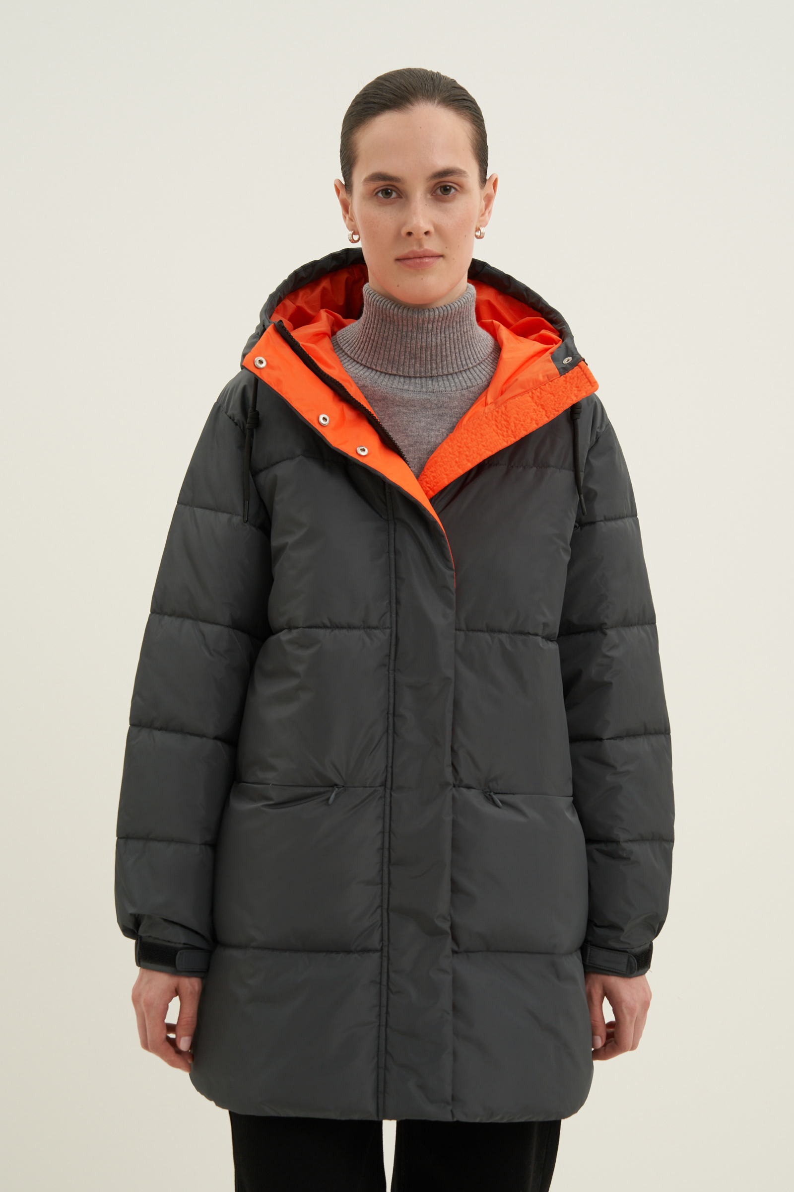 Пальто женское Finn Flare FWC11054 черное XL