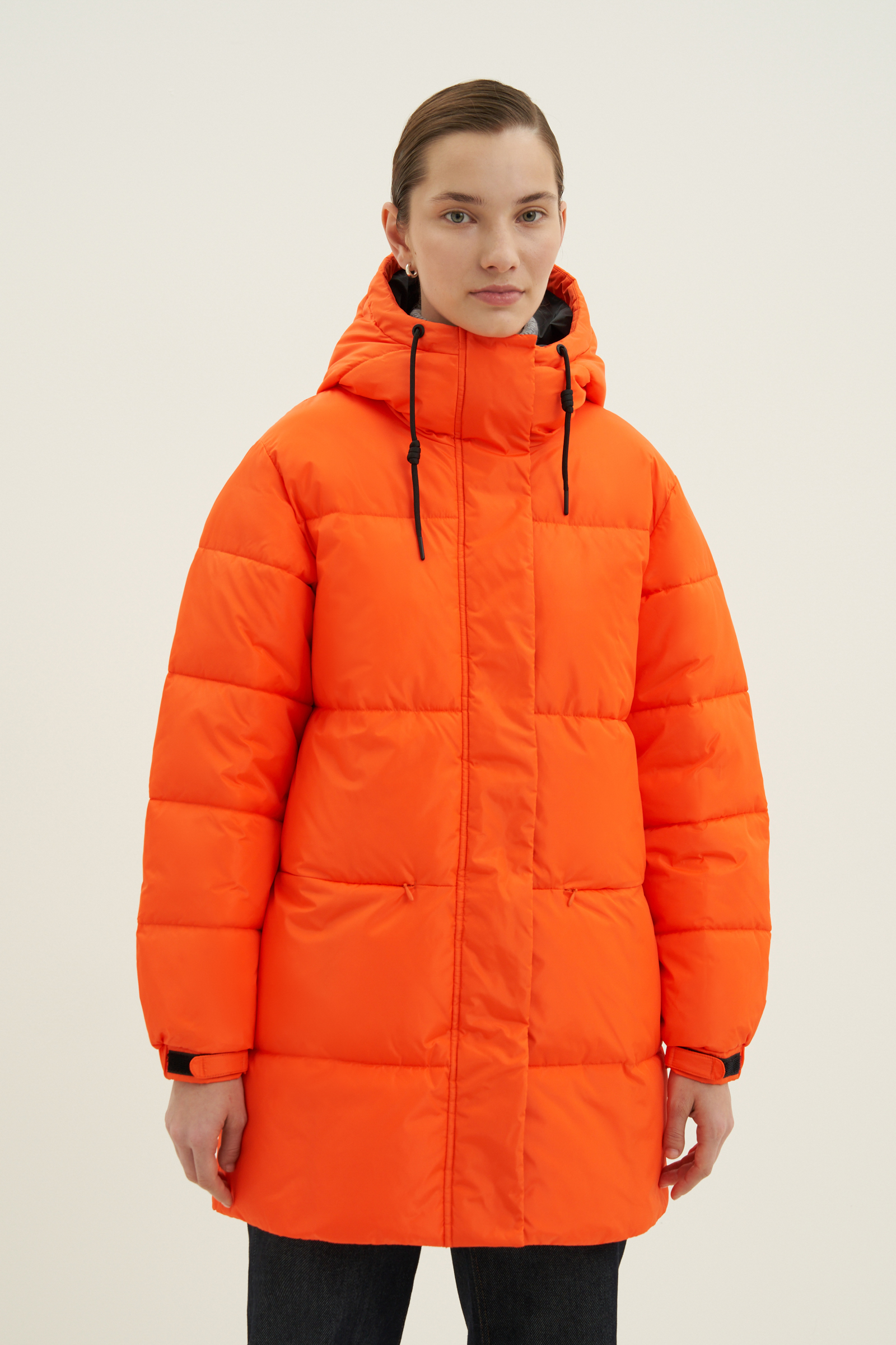 Пальто женское Finn Flare FWC11054 оранжевое S