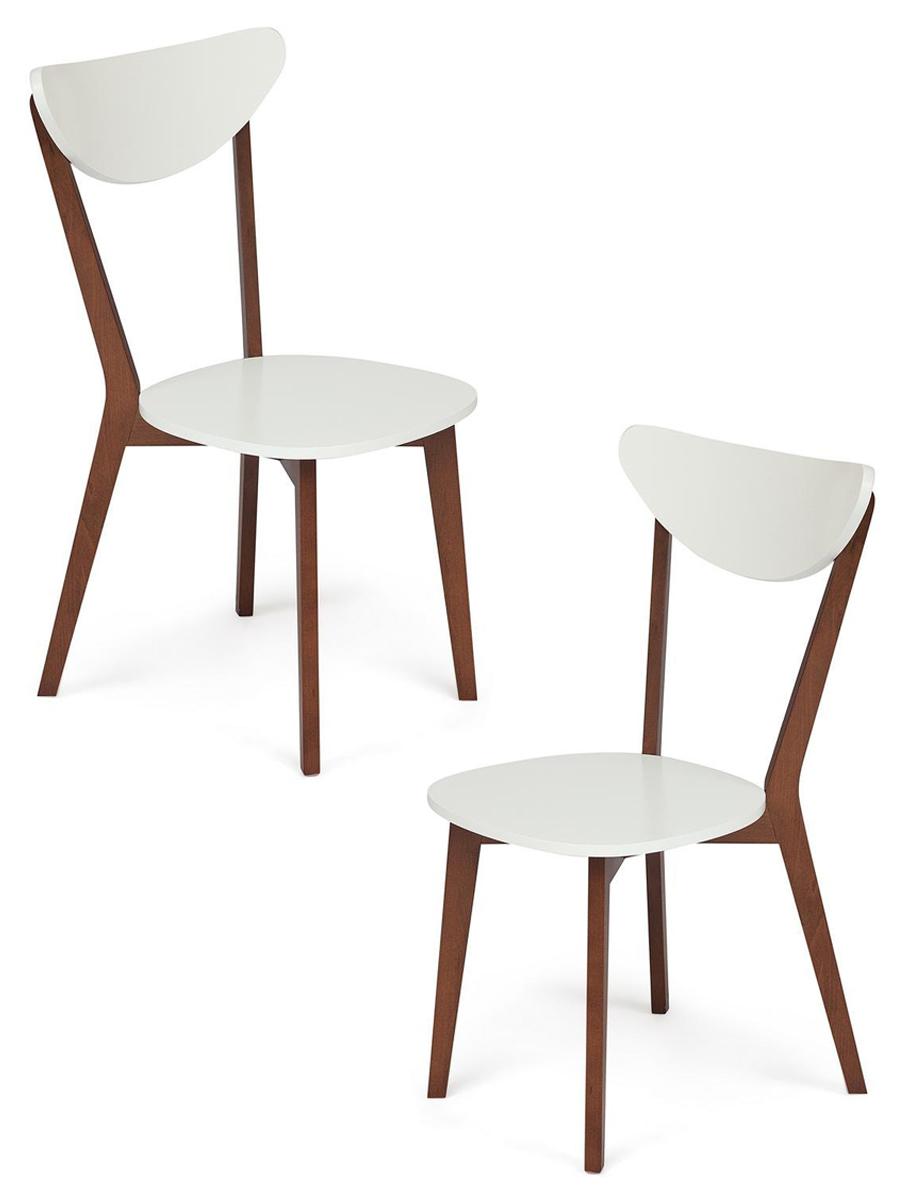 Комплект стульев (2 шт.) TetChair жесткое сиденье MAXI (Макси) белый, коричневый