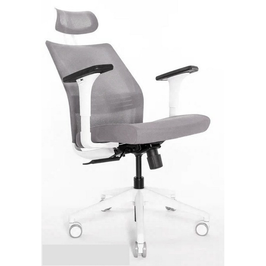 Эргономичное офисное кресло Falto Soul-Automatic SOL-AUTOMATIC-01WAL (серое, каркас белый)