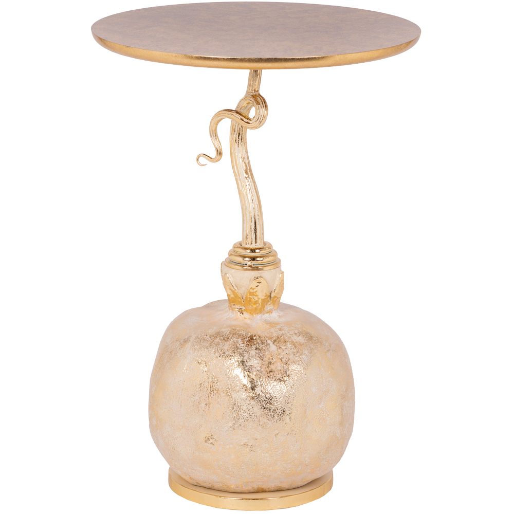 Столик декоративный Bogacho Жемчужный гранат Айвори Мраморное золото