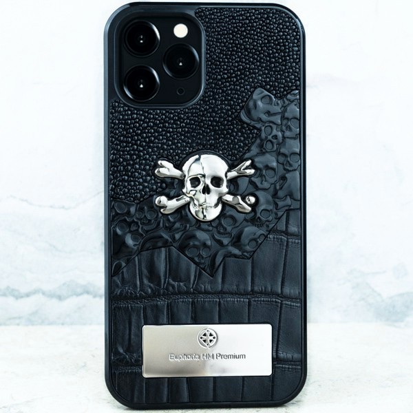 Чехол iPhone 13 Pro Max - Crossbones Skull Stingray LUX - Euphoria HM Premium