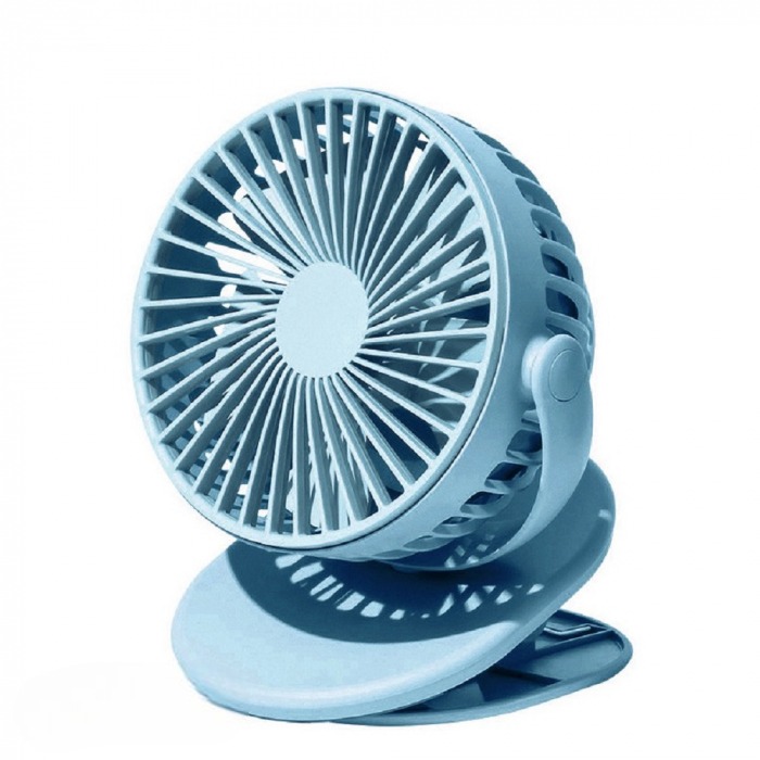 Вентилятор на прищепке, настольный Solove F3 голубой