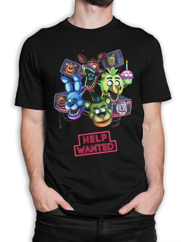 Футболка мужская Design Heroes Five Nights at Freddy's черная 2XL