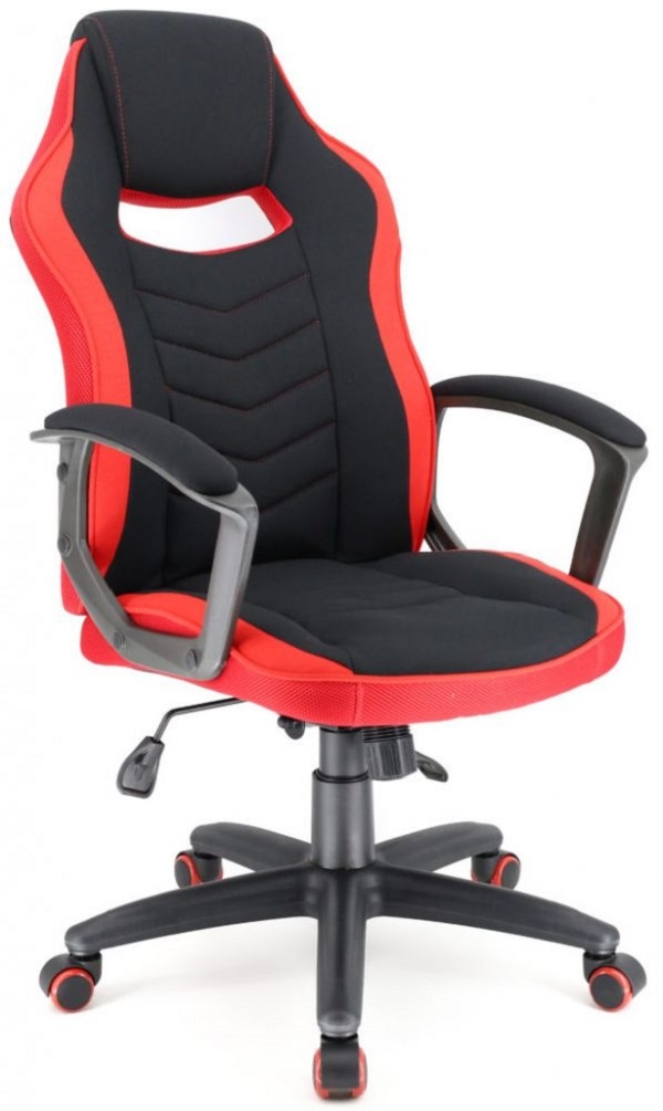 Кресло геймерское Everprof Stels T ткань - черно-красное