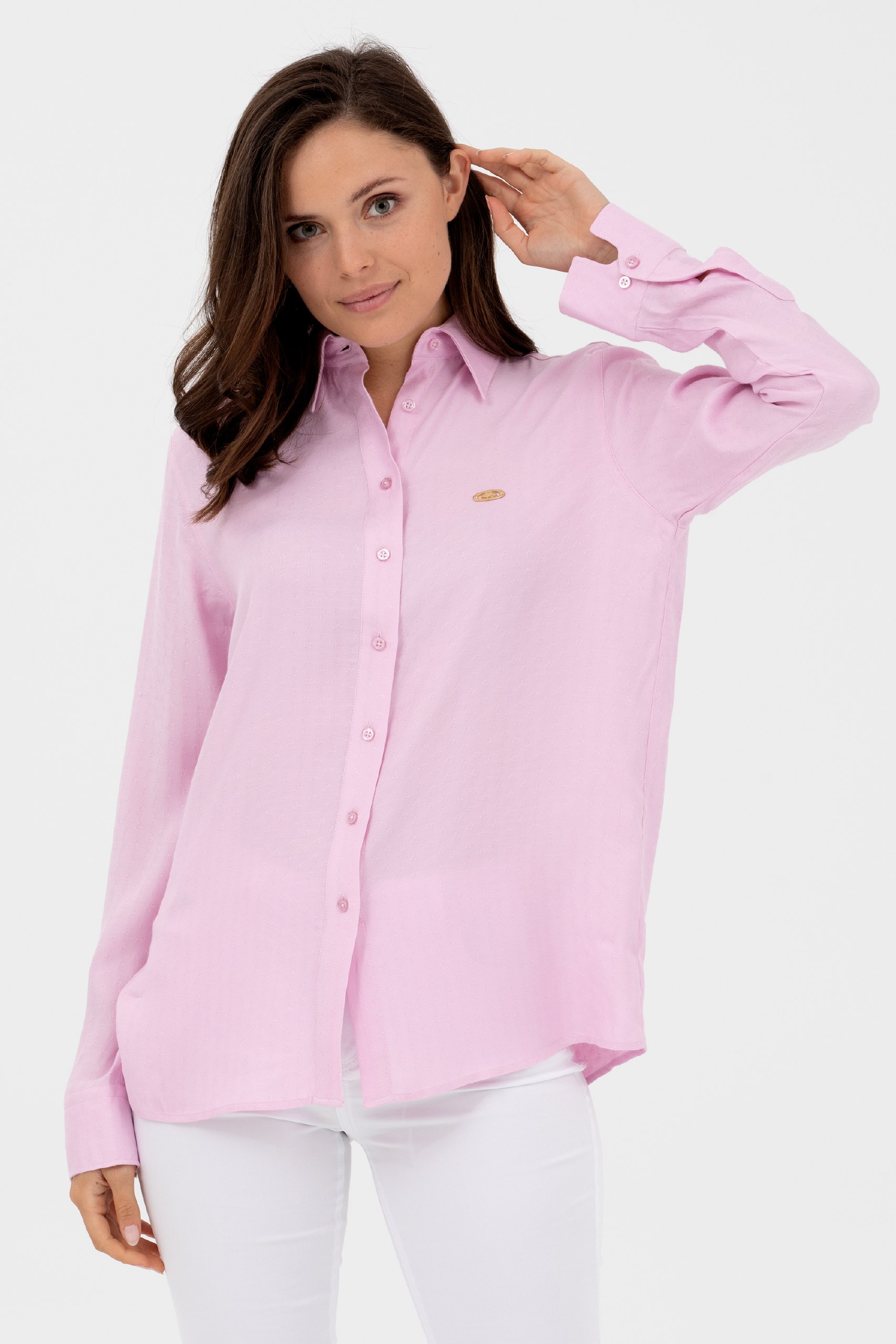 Рубашка женская U.S. POLO Assn. G082SZ004-000-1581100-RC-DESER фиолетовая 40