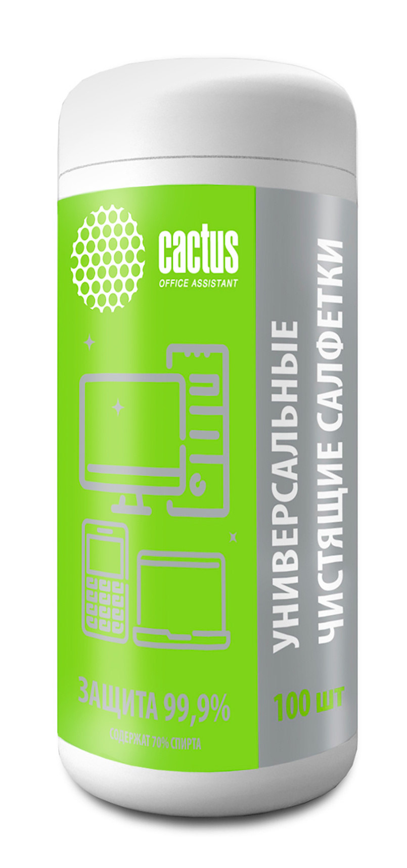 Салфетки влажные для оргтехники Cactus CS-ASC100
