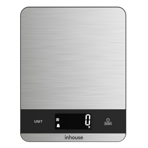Весы кухонные Inhouse IKS-0501S серебристый, черный