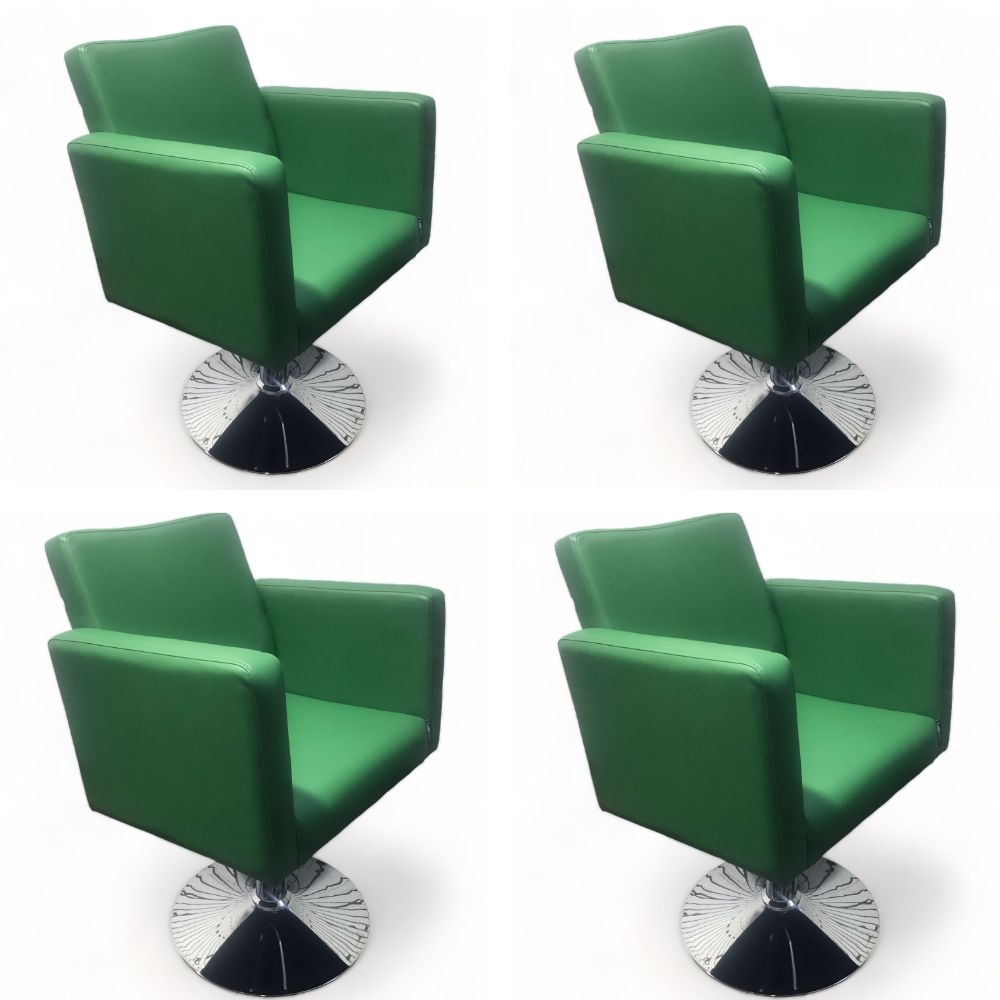 Парикмахерское кресло Кубик, Зеленый, 4 кресла