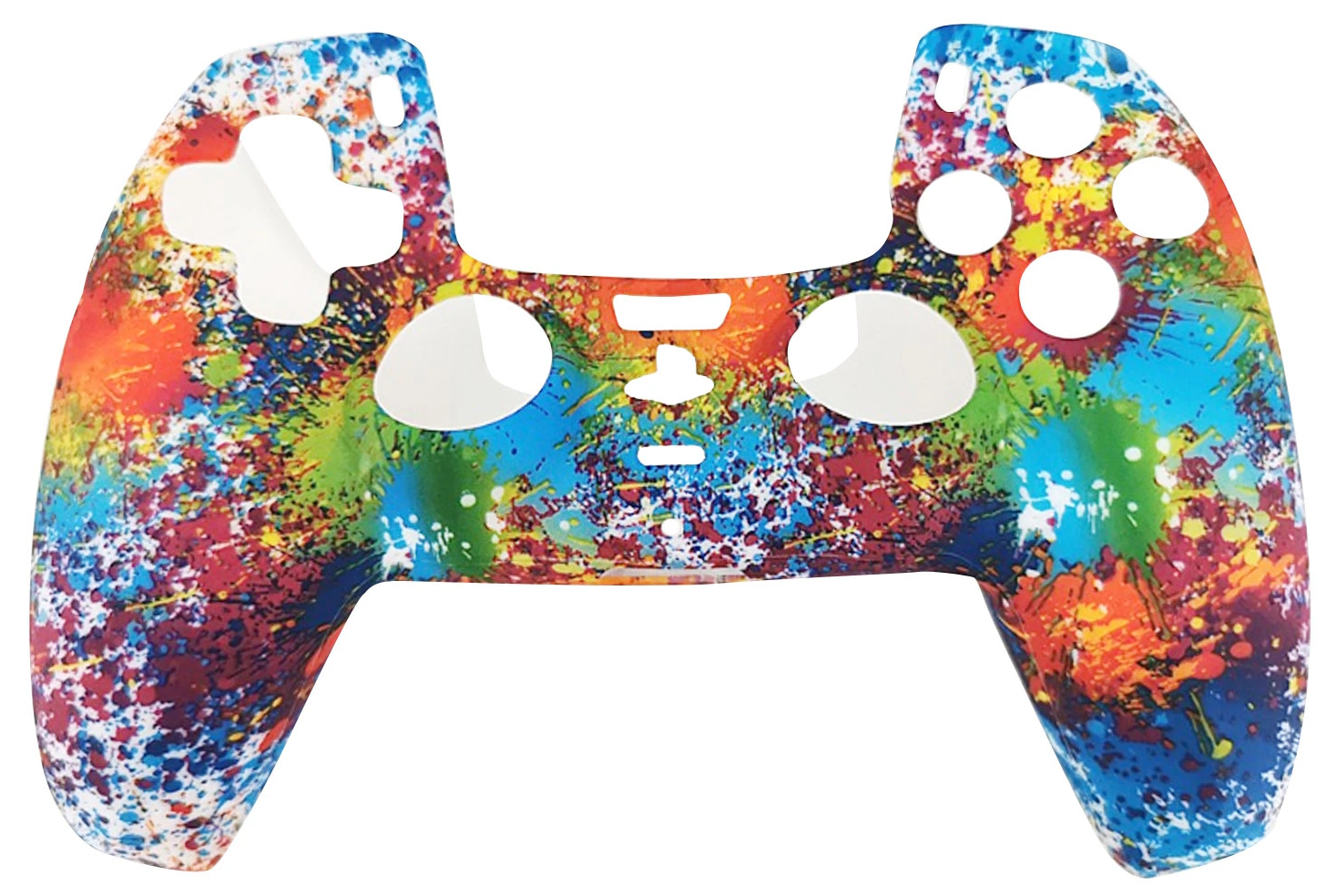Силиконовый чехол для геймпада Playstation DualSense Брызги Краски №2 (PS5)