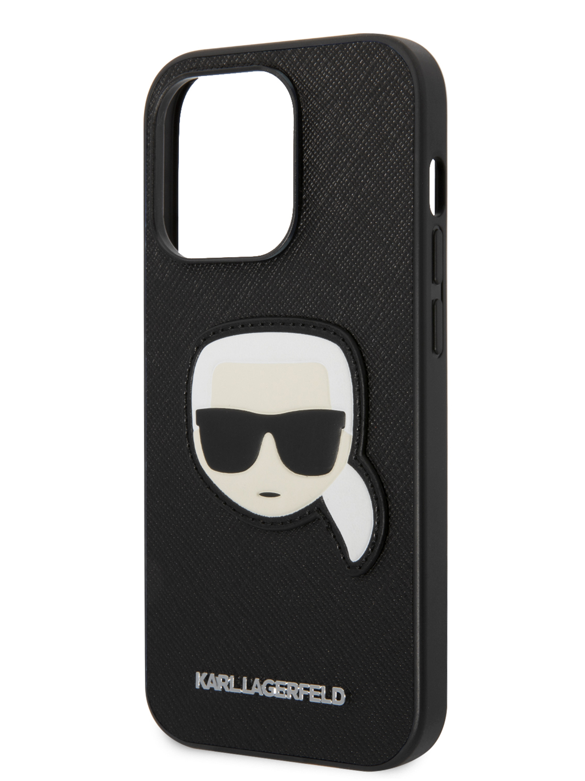 Чехол Karl Lagerfeld для iPhone 14 Pro из экокожи с принтом, Black