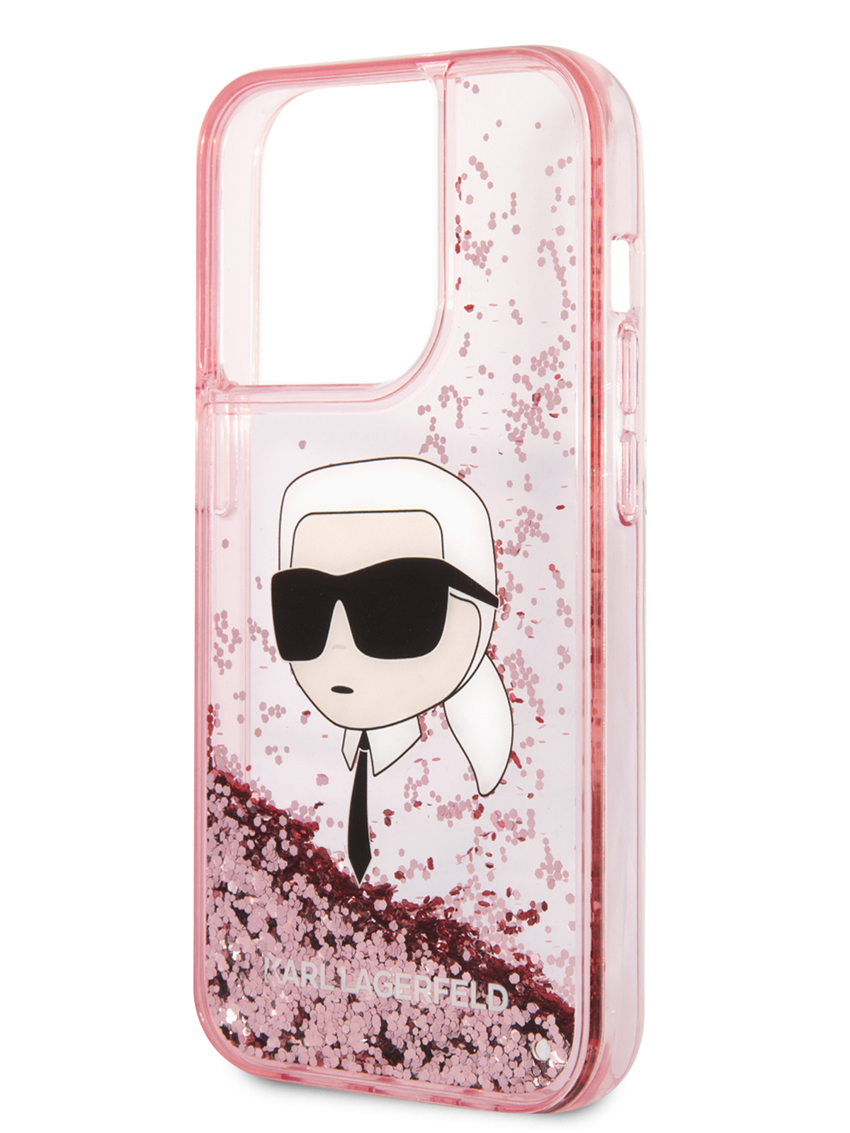 Чехол Karl Lagerfeld для iPhone 14 Pro Max с жидкими блестками, Pink