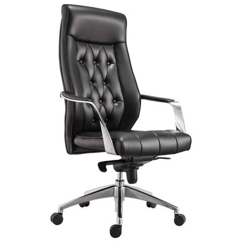 Кресло офисное BRABIX PREMIUM "Sonata EX-754", мультиблок, алюминий, экокожа, черное, 5324