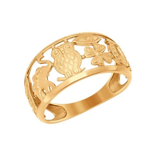 Кольцо из красного золота р. 17 SOKOLOV 017098