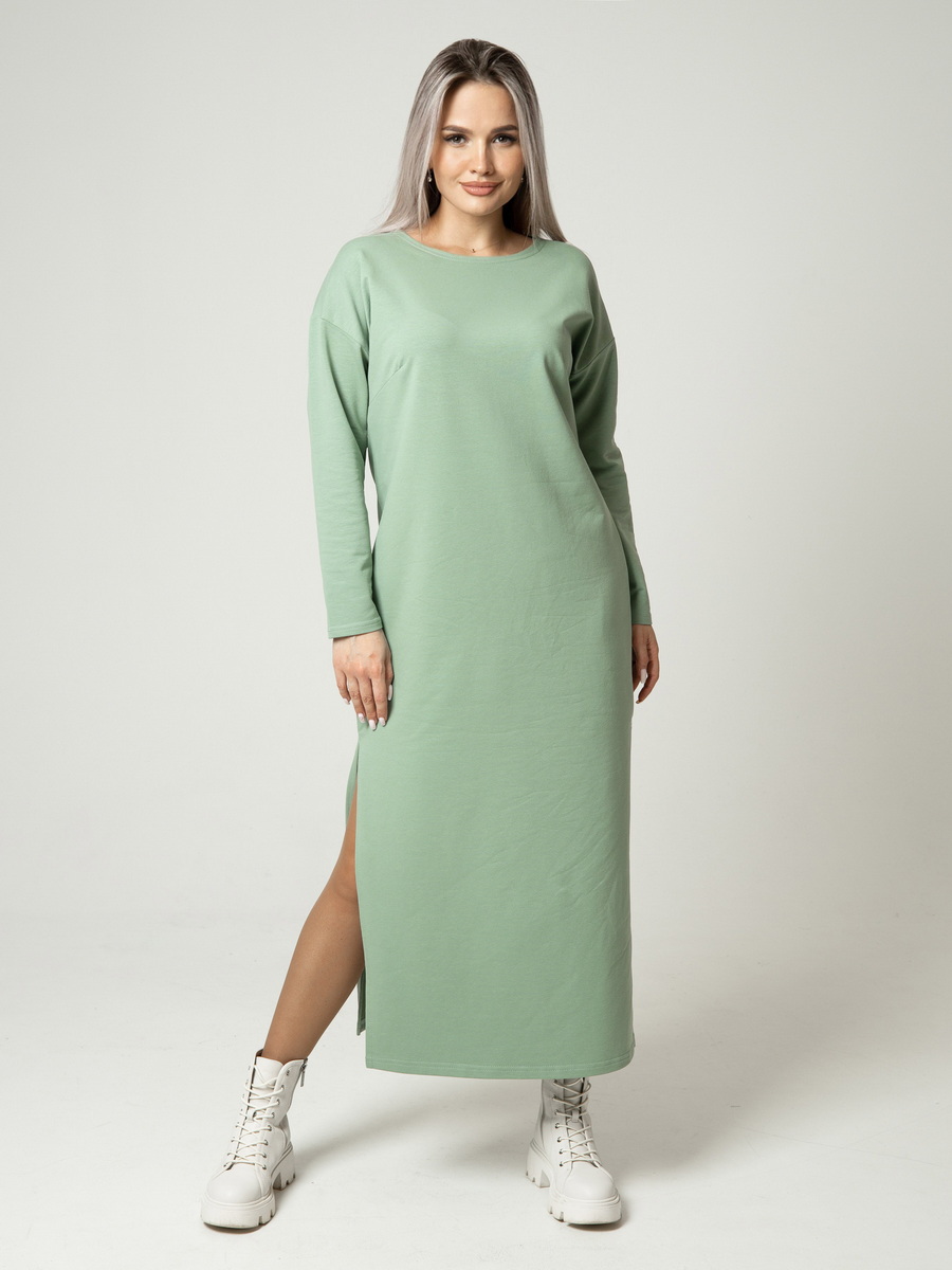 Платье женское Elenatex П-169 зеленое 58 RU