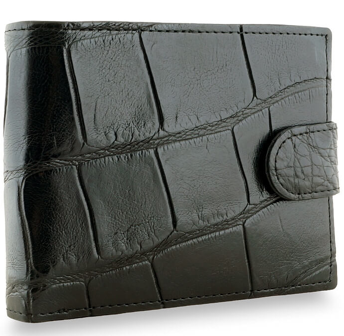 Портмоне мужское Exotic Leather kk-466 черное/крупное рисунок