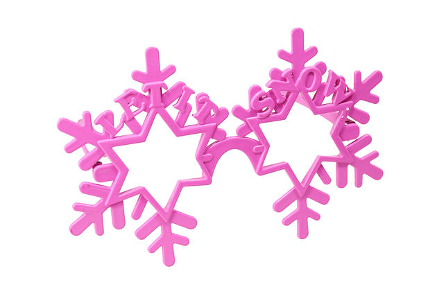 Карнавальные аксессуары ГК Сфера Карнавальные очки пластиковые Снежинки розовые
