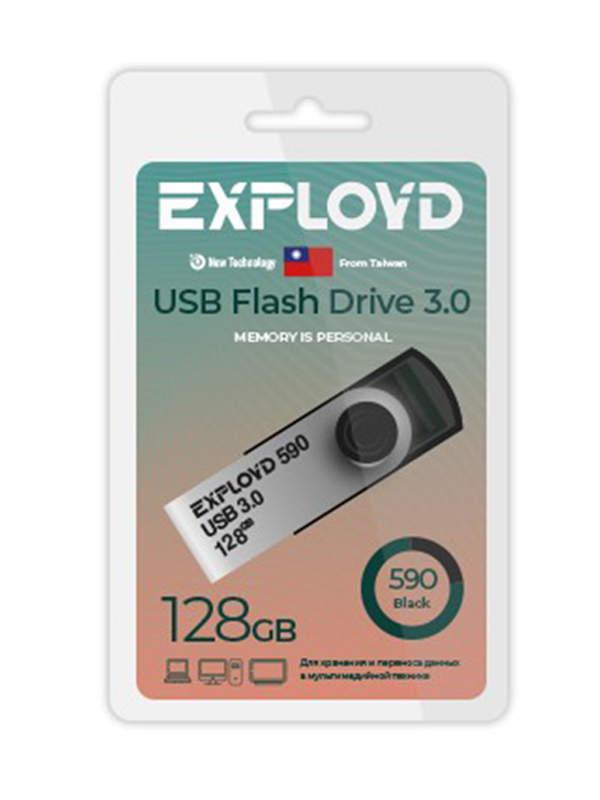 Флешка Exployd 590 128ГБ Black (EX-128GB-590-Black)