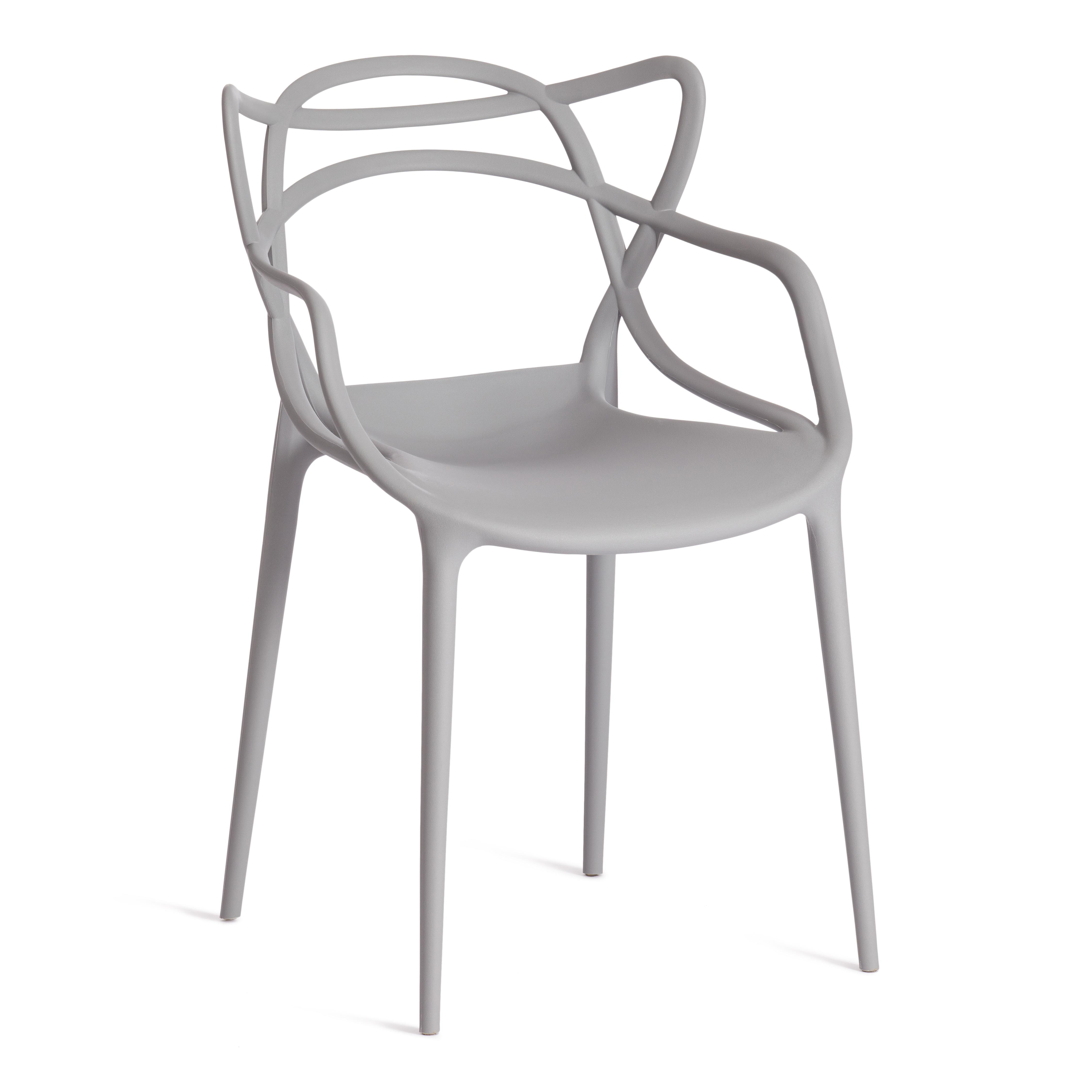 Комплект стульев для кухни со спинкой TetChair Cat Chair, пластик, серый