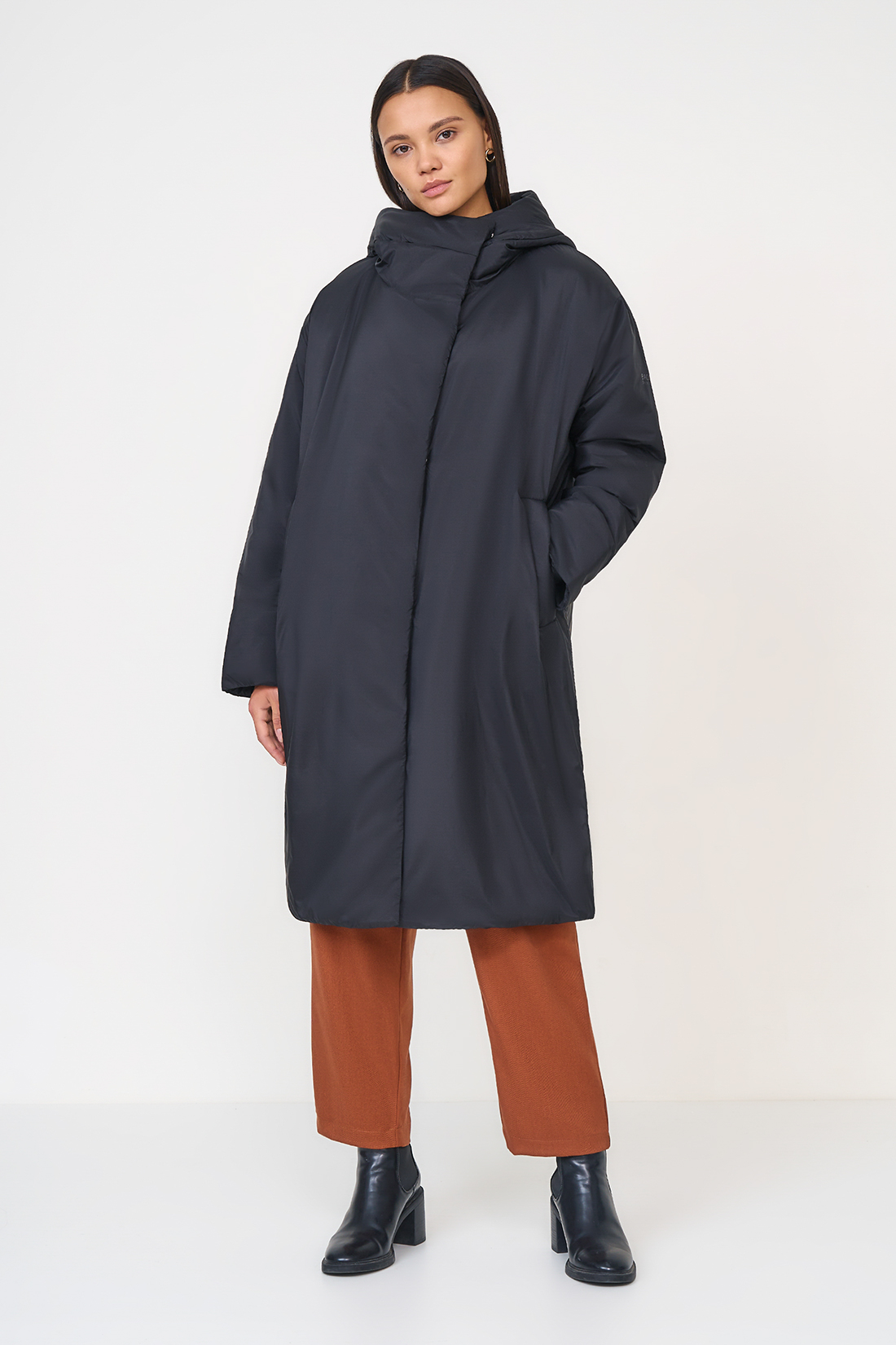 Пальто женское Baon, B0523510, чёрное, размер L