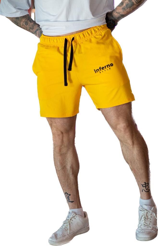 Спортивные шорты мужские INFERNO style Ш-007-001 желтые 3XL