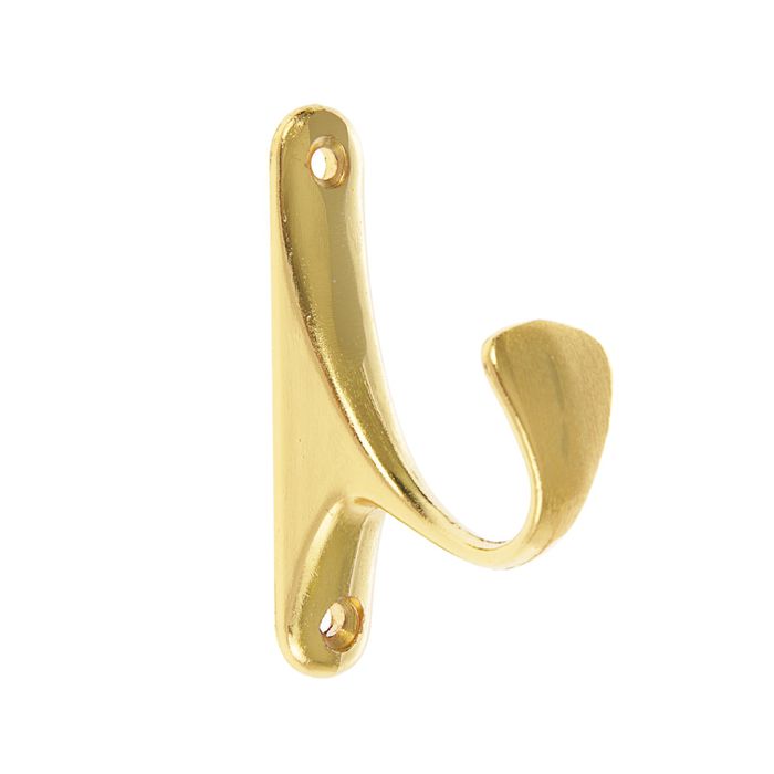 Крючок мебельный KM1005GP, однорожковый, цвет золото(2 шт.)