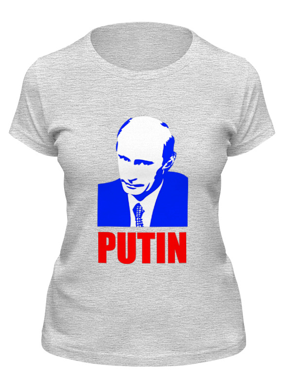 Футболка женская Printio Putin серая 2XL