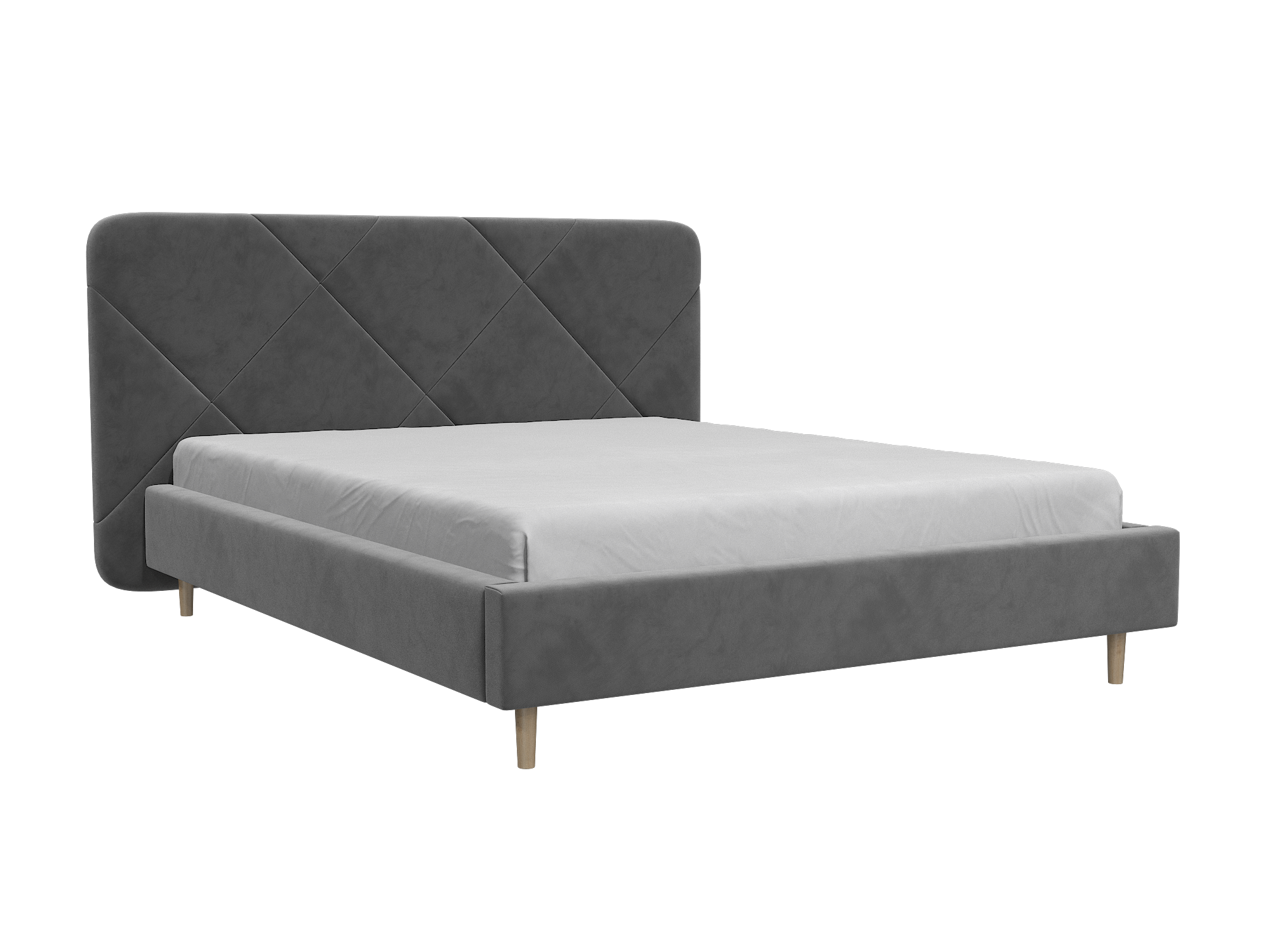 Кровать Bravo Мебель Лима 160х200 с ПМ Холодный серый Вариант 2