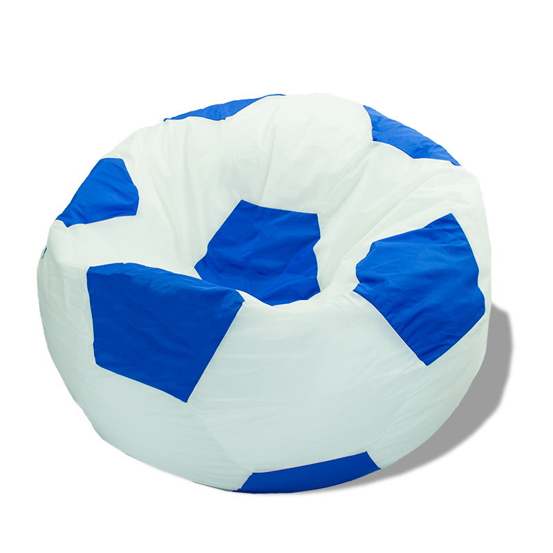 Кресло-мешок Puffmebel мяч XXL синий/белый