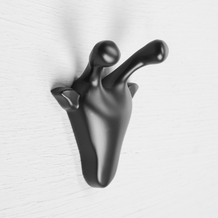 Крючок мебельный CAPPIO GIRAFFE, однорожковый, цвет черный