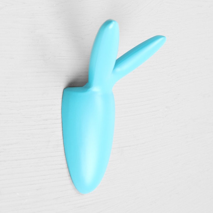 Крючок мебельный CAPPIO RABBIT, однорожковый, цвет голубой