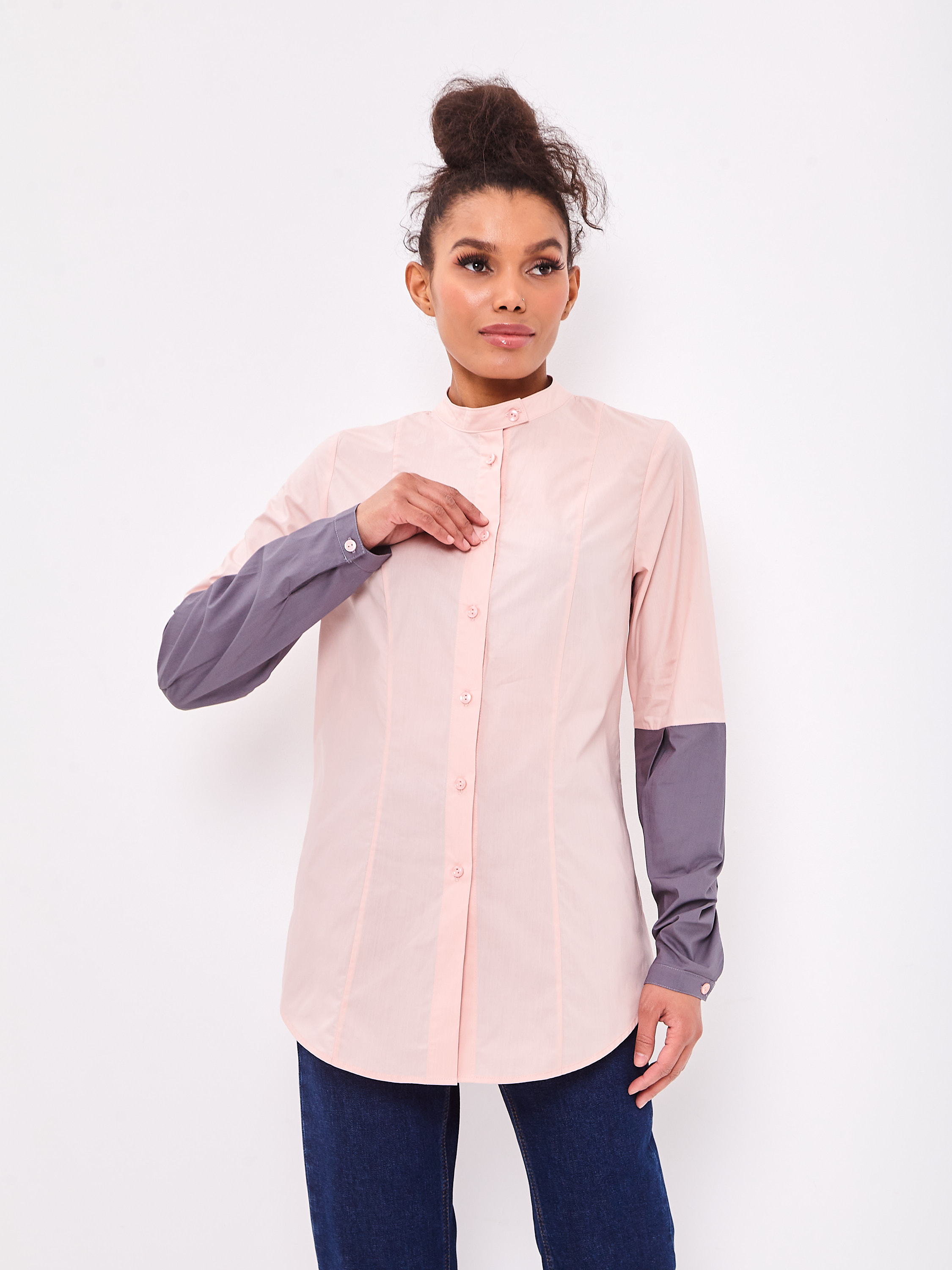 Рубашка женская Klim KL025 розовая 46 RU