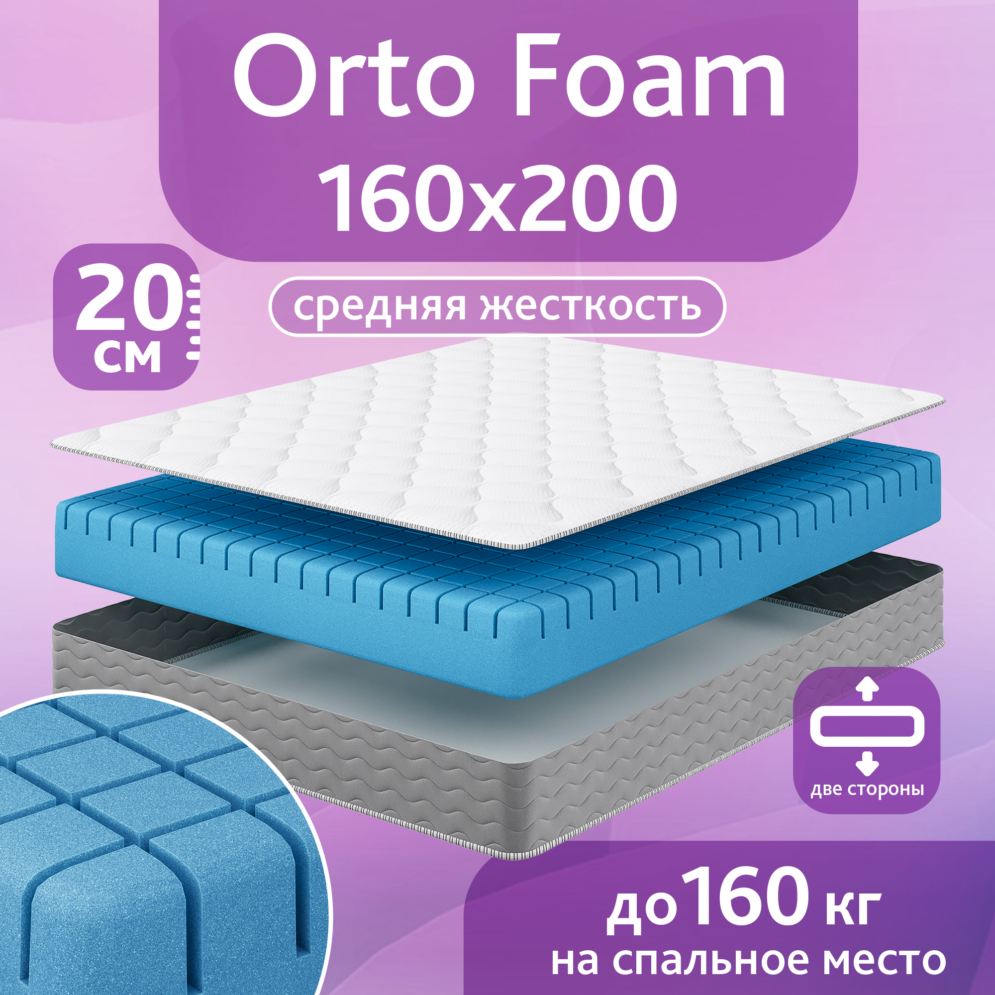 Матрас Gloria Orto Foam 160x200 см