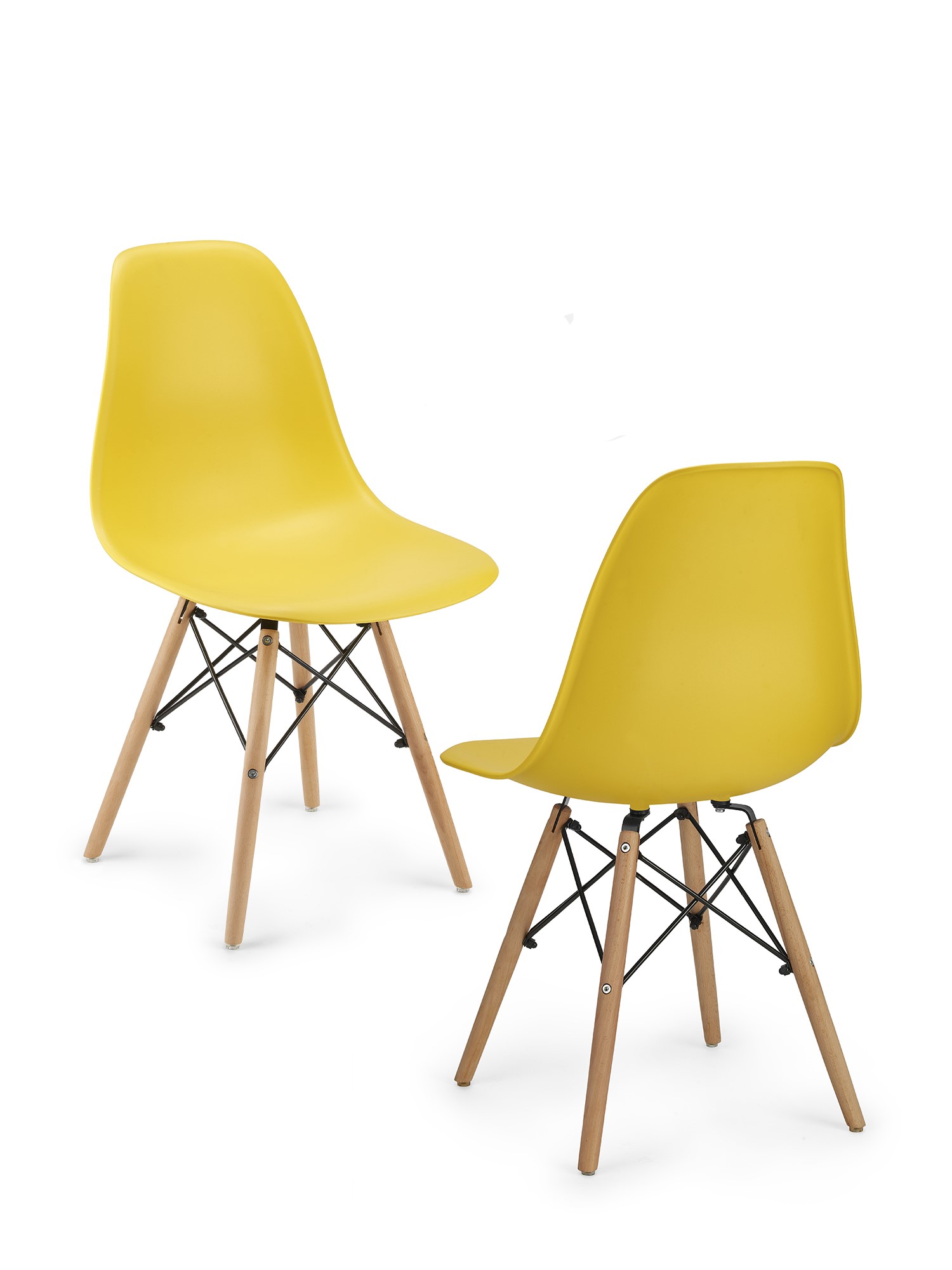 Комплект стульев 2 шт. byROOM Acacia, бежевый/желтый