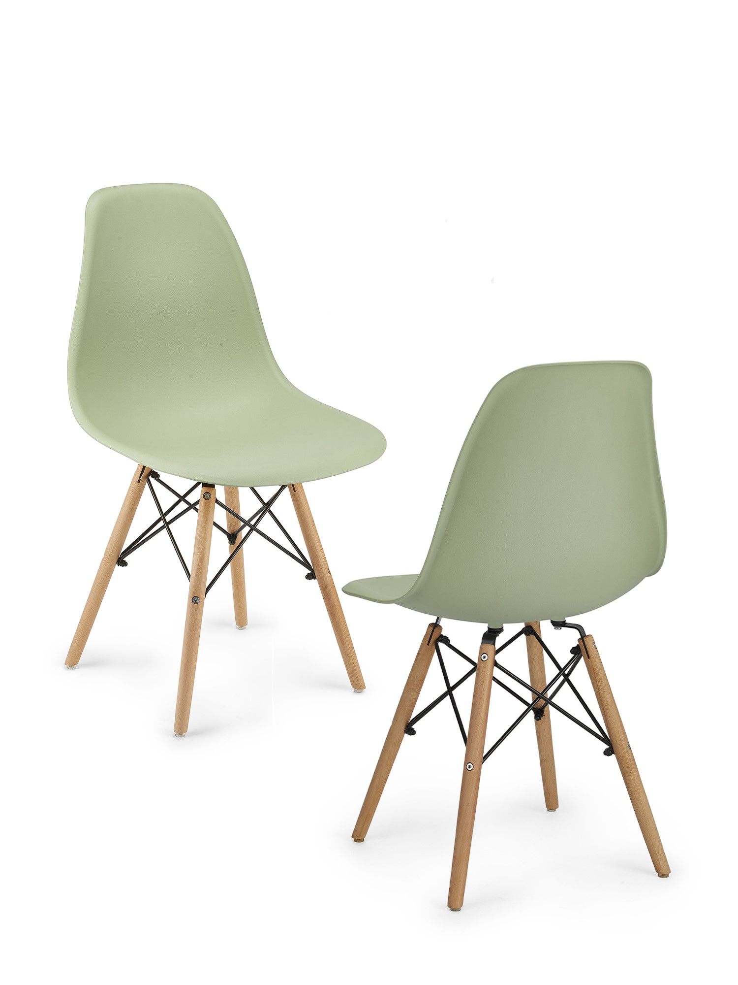 Комплект стульев 2 шт. byROOM Acacia, бежевый/мятный