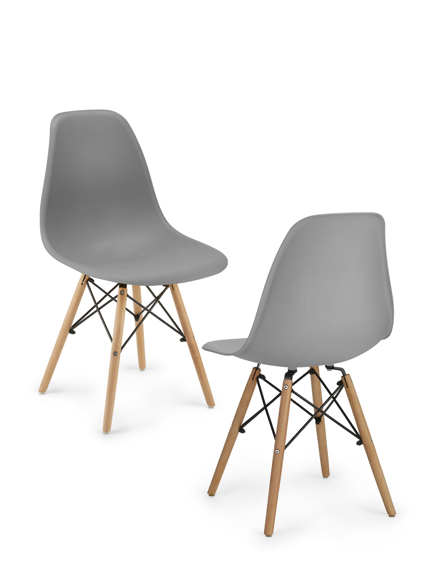 Комплект стульев 2 шт. byROOM Acacia, бежевый/темно-серый