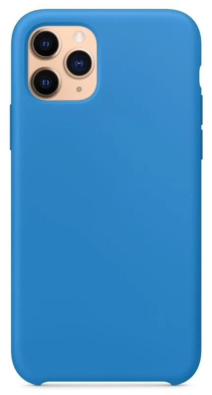 Чехол для iPhone 12/12 Pro Silicone темно-голубой