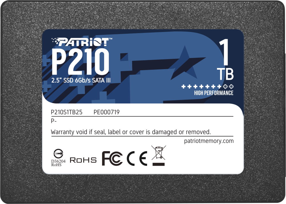 SSD накопитель Patriot Memory P210 2.5" 1 ТБ (P210S1TB25)