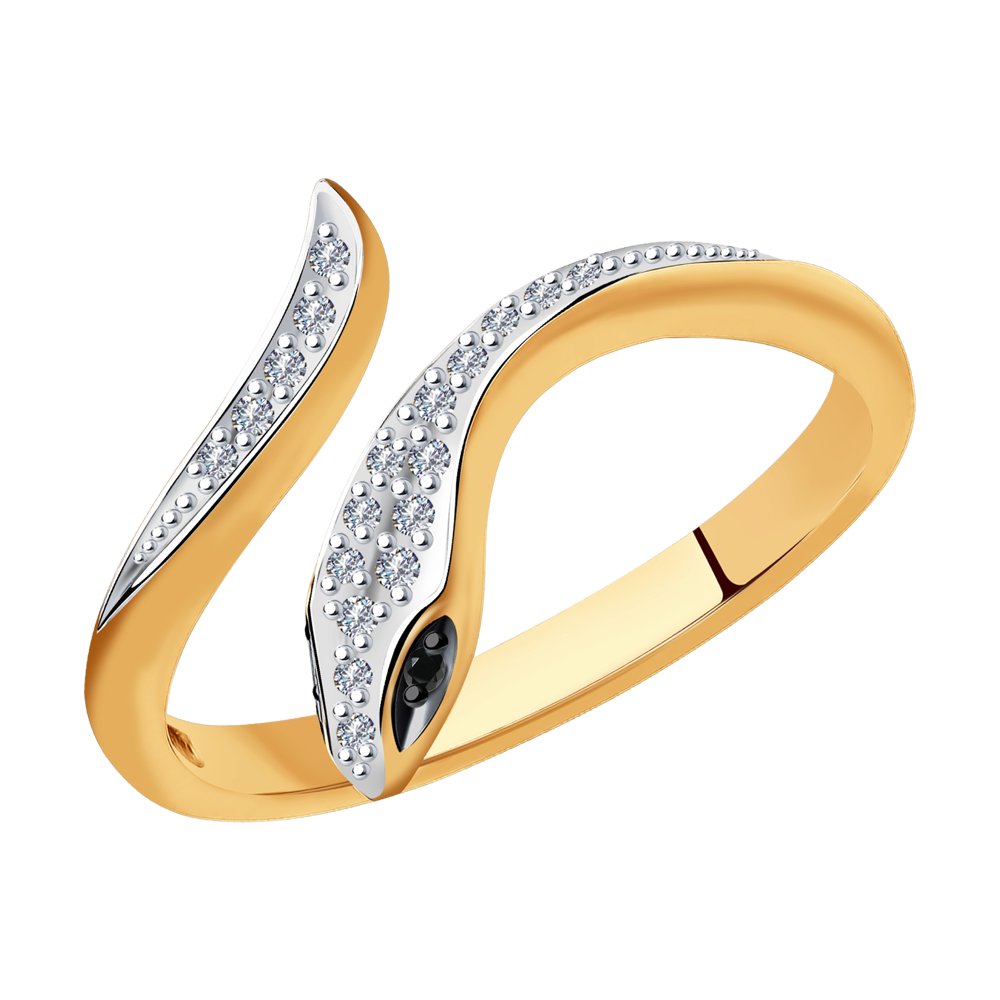 Кольцо из красного золота р. 16 SOKOLOV Diamonds 7010066, бриллиант