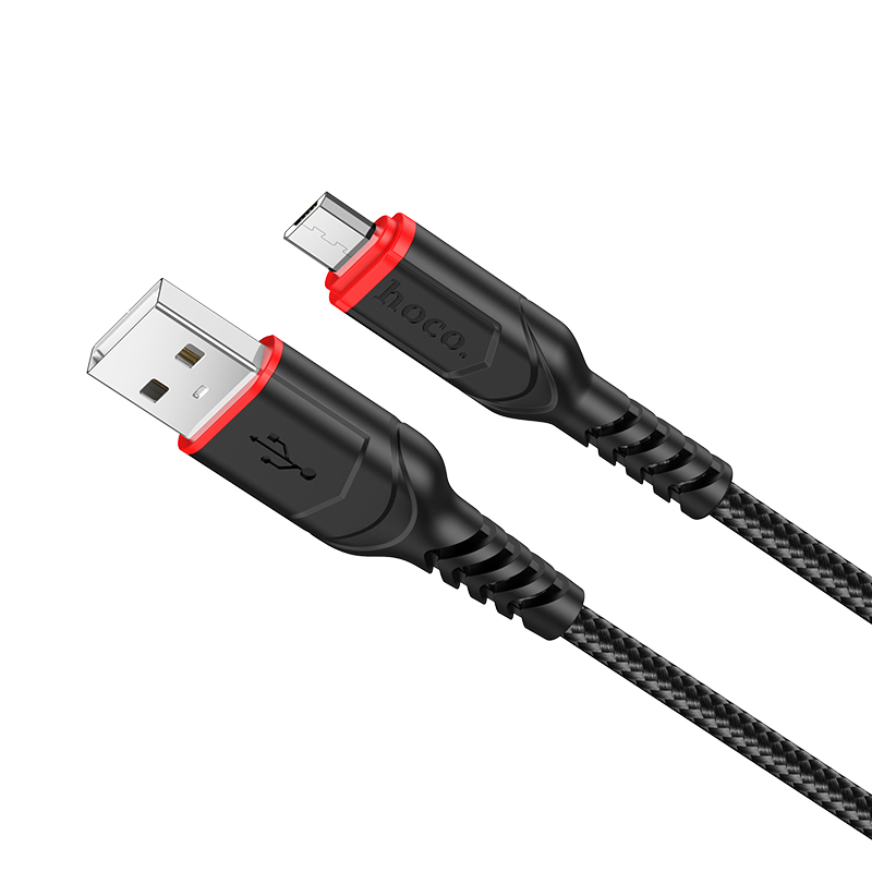 Кабель USB  HOCO X59 Victory MicroUSB, 1м, 2.4A, нейлон (черный)