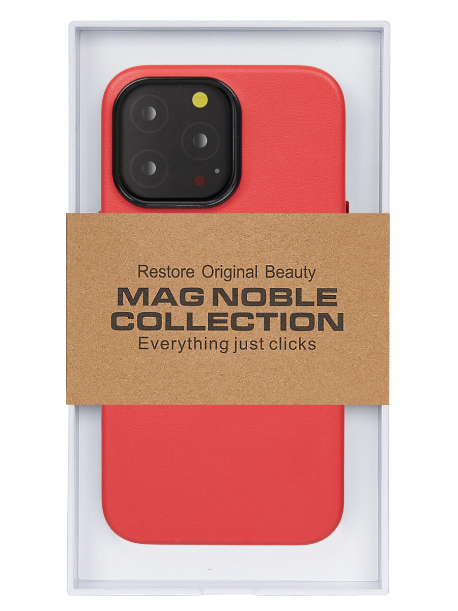 Чехол с MagSafe для iPhone 14 Plus Mag Noble Collection - Красный