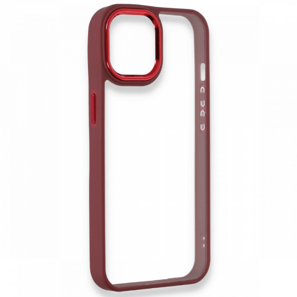 Чехол iPhone 12/12 Pro цветной бампер, красный